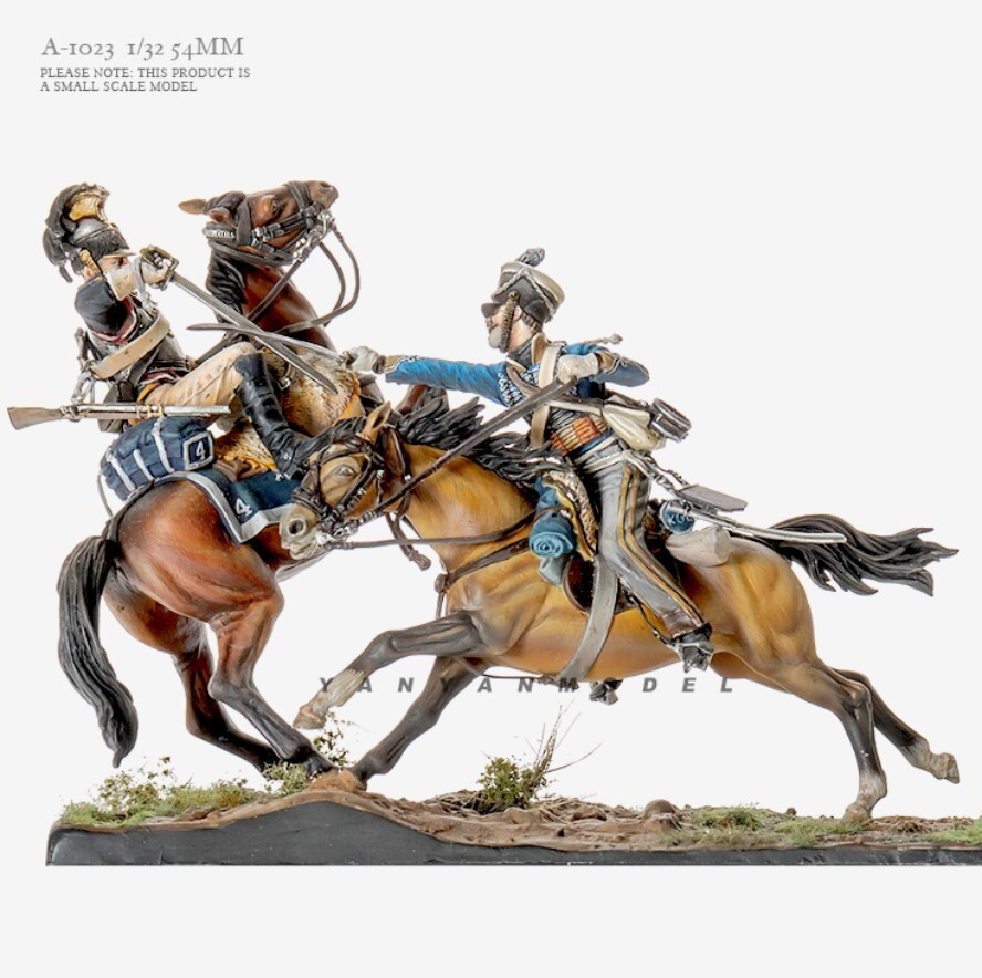 1/32 resin figures modle European Cavalry Battle unassembled Unpainted ...