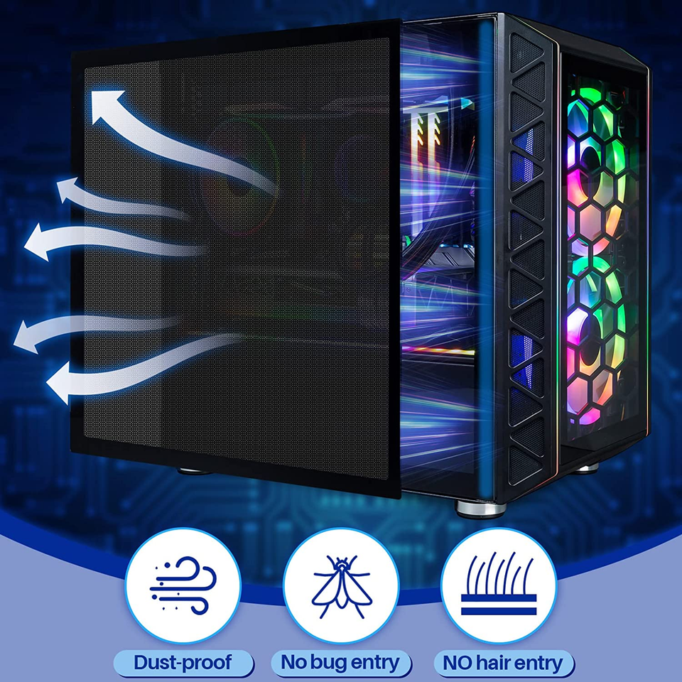 1 Pcs 1000 x 300 mm DIY PC Case Dust Filter PC Fan Mesh Filter PVC ...