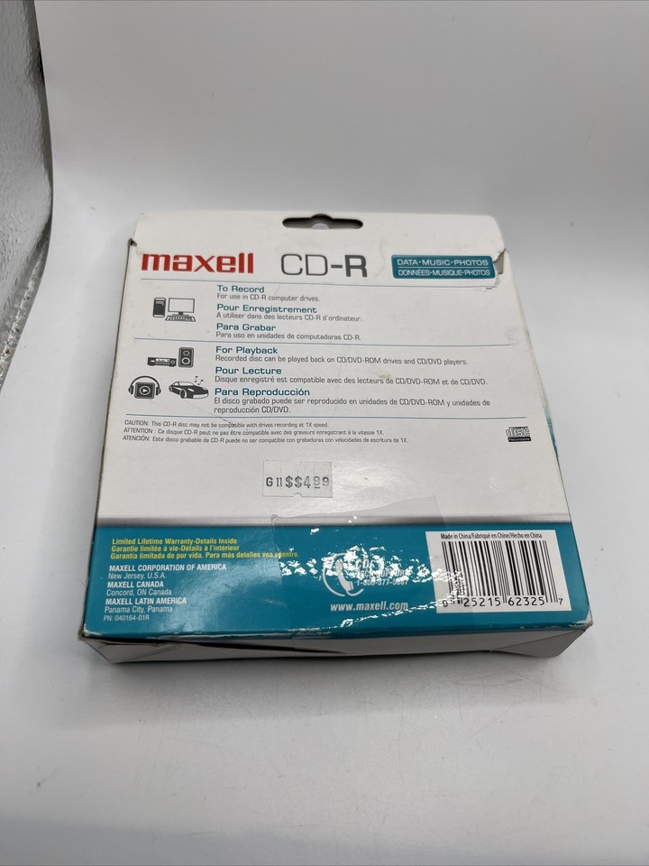 10 PK Maxell Photo CD-R Compact Disc 48x Digital Images 700MB ...