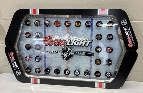 Coors Light Beer Sign NHL Hockey Stick Logo Shadow Box Mirror #12100 | eBay