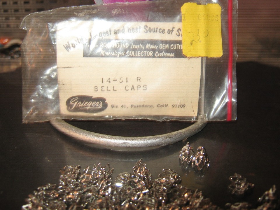 200 + Pieces Jewelry Bell Caps Silver Plated 2 Sizes | eBay