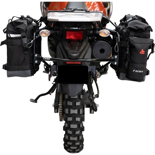 Tusk Pannier Racks Pilot Bags w/ Holders Black/Gray Fits KAWASAKI ...