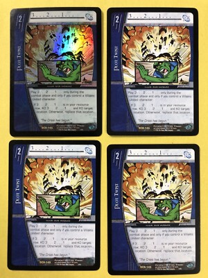 VS System TCG 3...2...1... X4 Rare Playset PLAYED w/CONDITION DC DCR ...