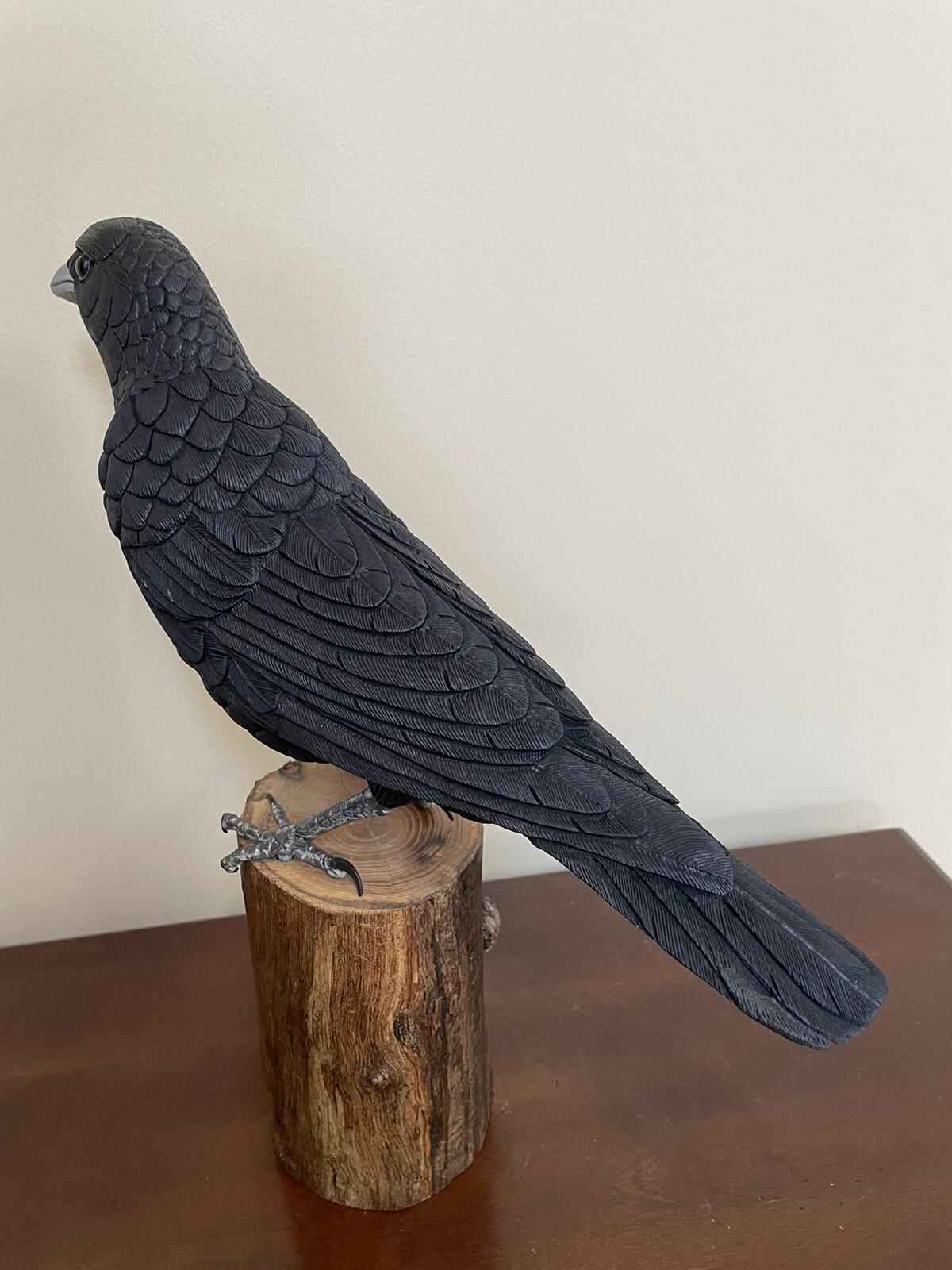 American Crow Wood Carving Hand Carved Life Size Crow, like a Raven | eBay