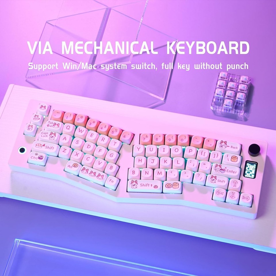 CIDOO ABM066 Alice Keyboard Hot Swappable Mechanical Keyboard RGB ...