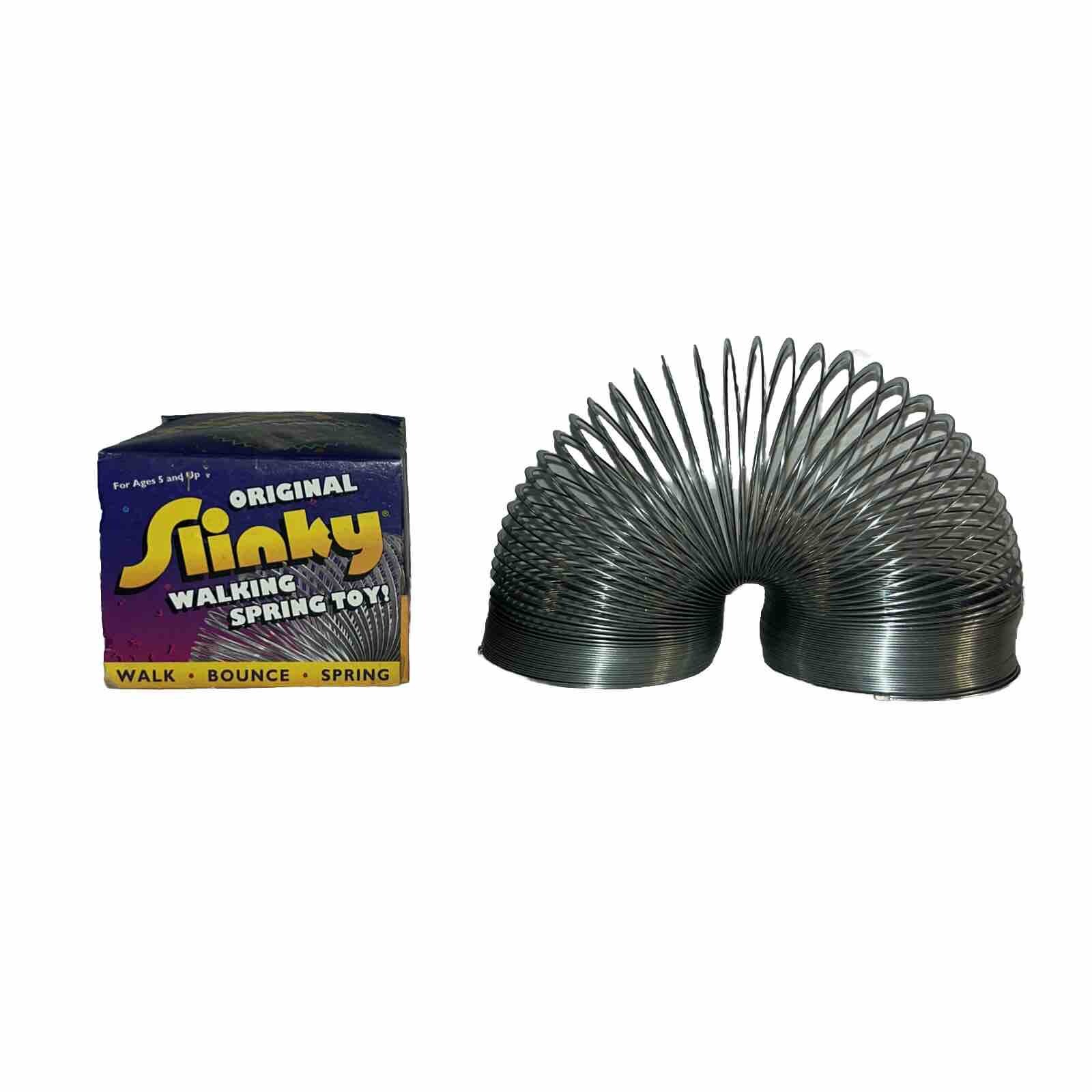 Vintage Original All Metal Slinky Walking Spring Bounce Toy Titan Toys ...