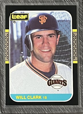 1987 Leaf #144 WILL CLARK Rookie RC ⚾ San Francisco Giants ⚾ FREE ...
