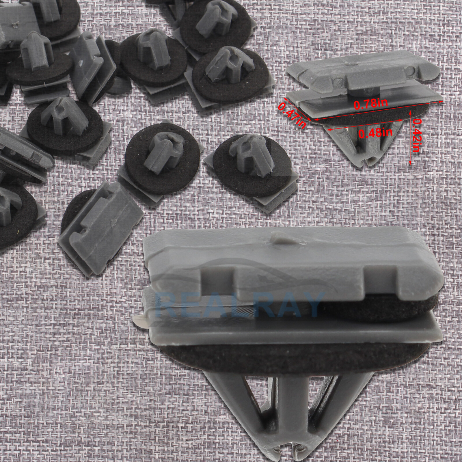 68172491AA Plastic Rivet Accessories Bumper Clip Fastener Set Universal ...