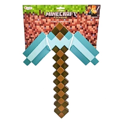 Minecraft Pickaxe Sword Toy Costume Prop 15.75" Halloween Cosplay Game ...