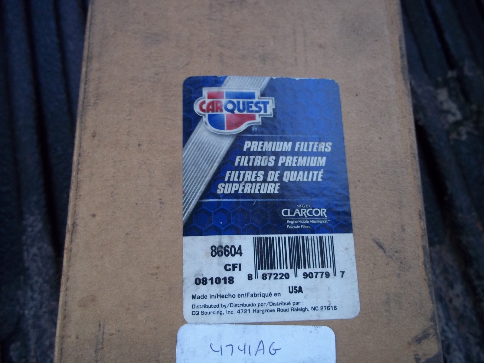 CARQUEST 86604 - Fuel filter cross reference