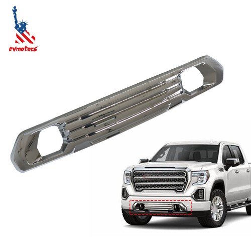 Front Lower Bumper Filler Chrome For 19-22 GMC Sierra 1500 AT4/Denali ...