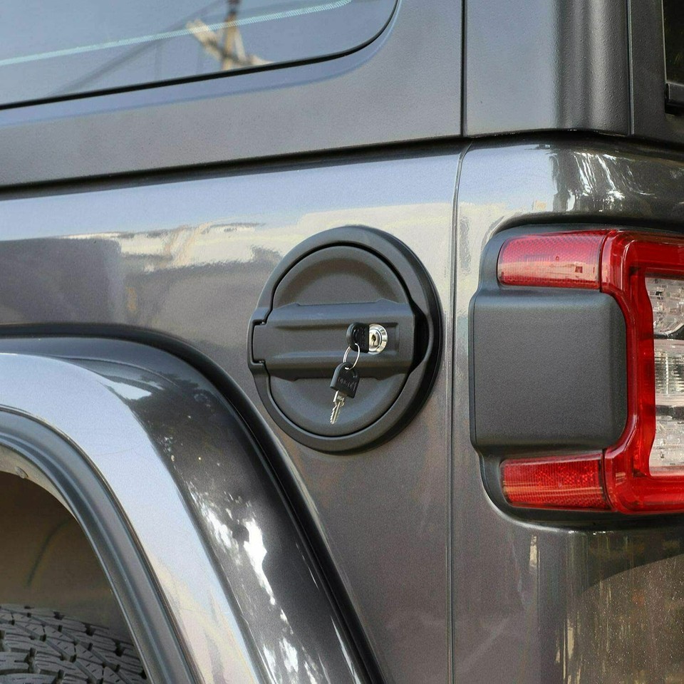 Fuel Tank Gas Cap Cover Locking Fuel Door W/ Lock for Jeep Wrangler JL ...