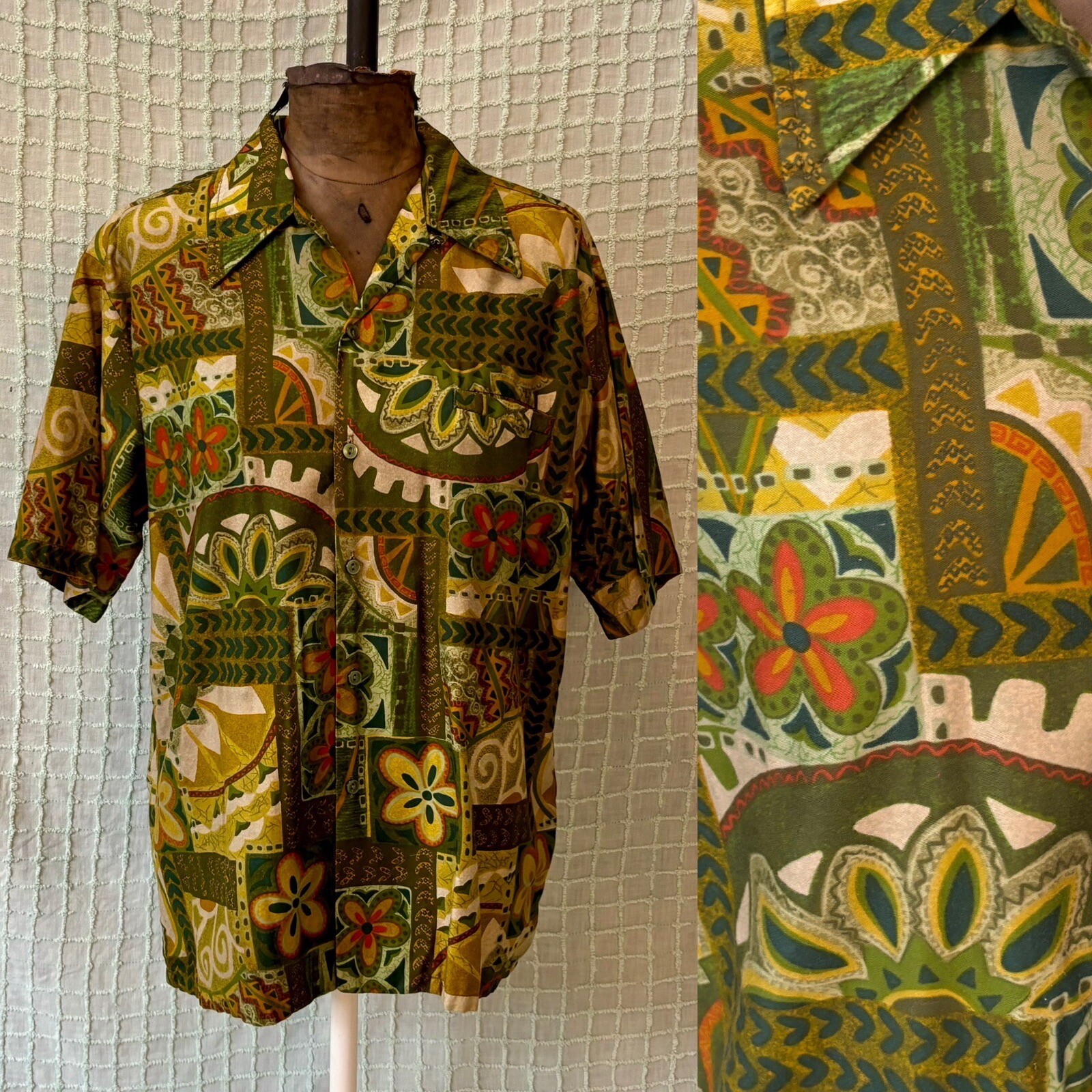 Vintage 70s Olive Green Barefoot in Paradise Loop Col… - Gem