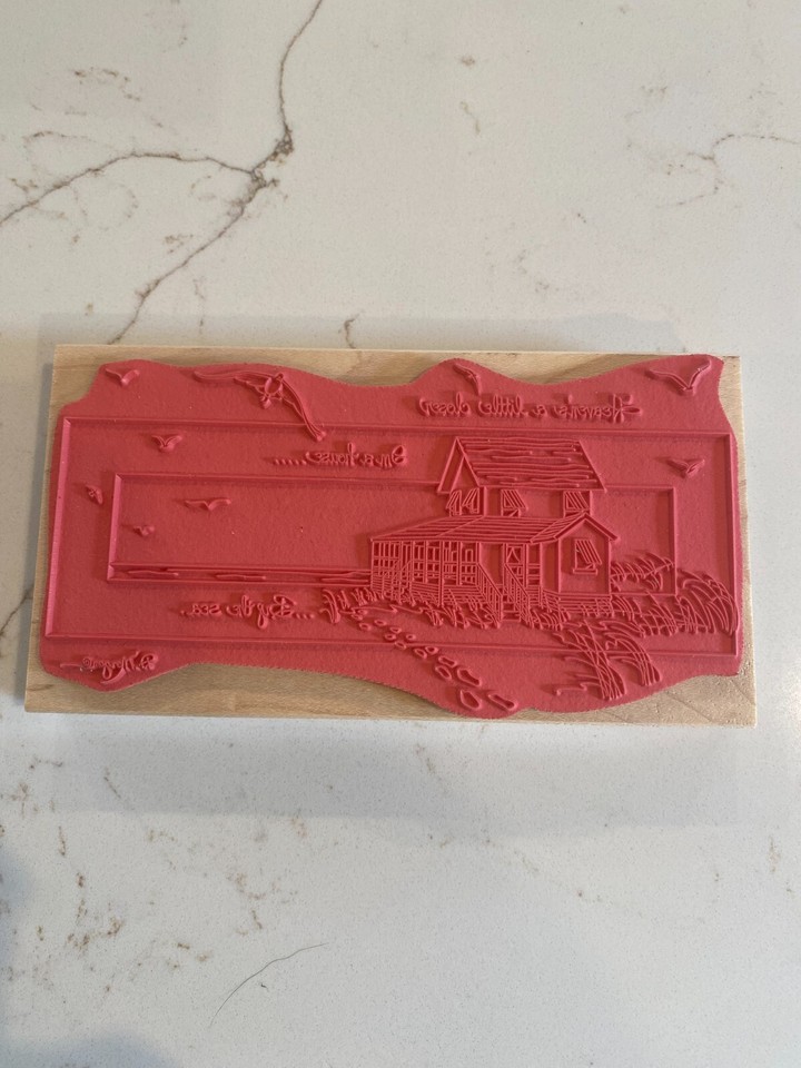 #100S D. Morgan by Stamps Happen sea shore scene Rubber Stamps | eBay