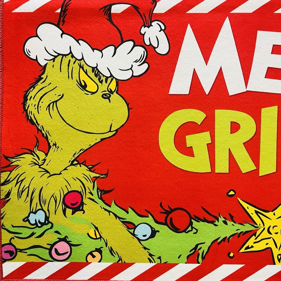 Dr. Seuss The Grinch Christmas Accent Rug Mat 20”x32” Merry Grinchmas ...