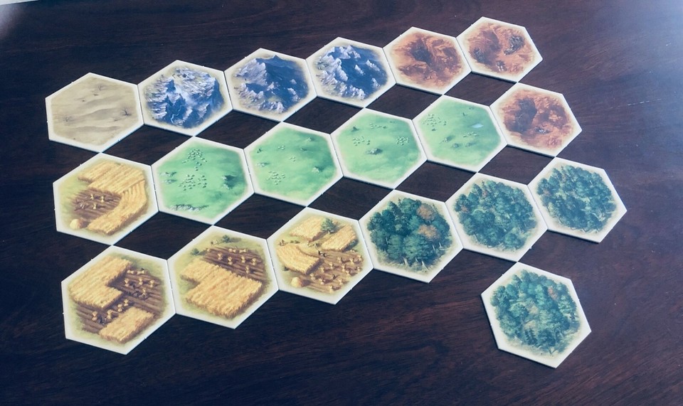 Catan (Complete All Terrain Hex Tiles) Official Extra/Replacement Game ...