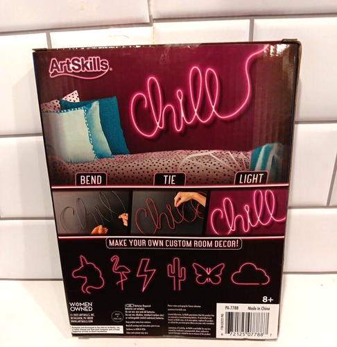 ArtSkills Make Your Own Neon Sign 10-Ft Kit, Pink Neon Light—Say ...