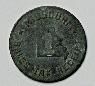 (1937-1942) MISSOURI Sales Tax Receipt Token - 1 Mill - corrosion ...