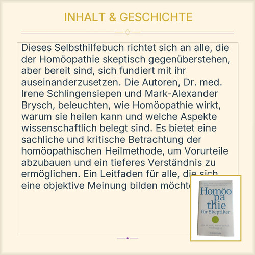 Omeopatia per Scettici Libro di Auto-Aiuto Irene Schlingensiepen | eBay