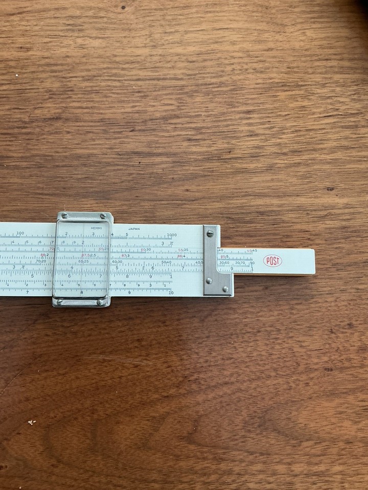 Post Slide Rule Versatrig 1450 Hemmi, Original Leather Case VTG | eBay
