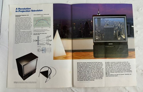Vintage 1986 Pioneer SD-P40 Projection Monitor TV Sales Brochure ...
