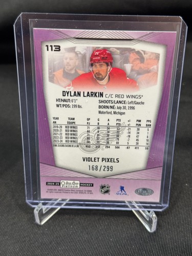 2024-25 O-Pee-Chee Platinum - Dylan Larkin #113 Violet Pixels /299 for ...