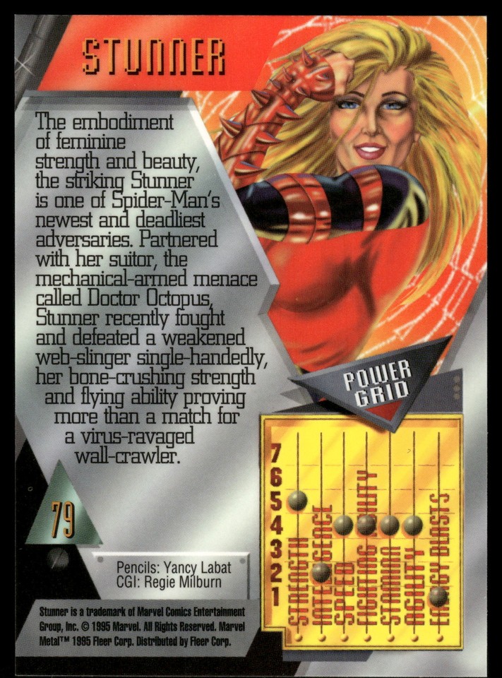 Stunner EX 79 1995 Metal Marvel Marvel Card | eBay