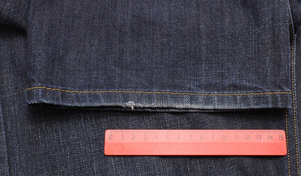 LEVI's 514 Jeans Men's W38/L32 Fade Effect Straight Fit Dark Denim Zip ...