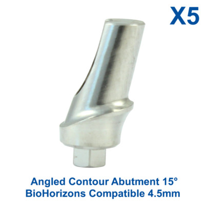 5x Dental Fixture BioHorizons Compatible 4.5mm Angled Contour Adapter ...