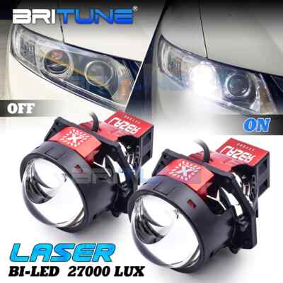75W 3.0'' Laser Bi led Projector Lens Hyperboloid 27000LM Car Headlight ...