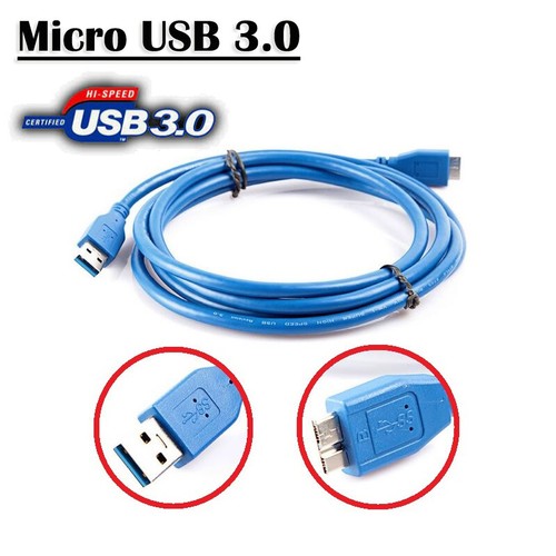 Heavy Duty USB 3.0 Super High Speed Cable Type-A Male to Micro USB M/M ...