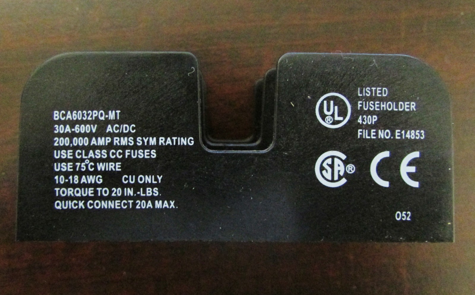 BUSS COOPER BUSSMAN Double Fuse Block 30 Amp 600V BCA6032PQ MT | eBay