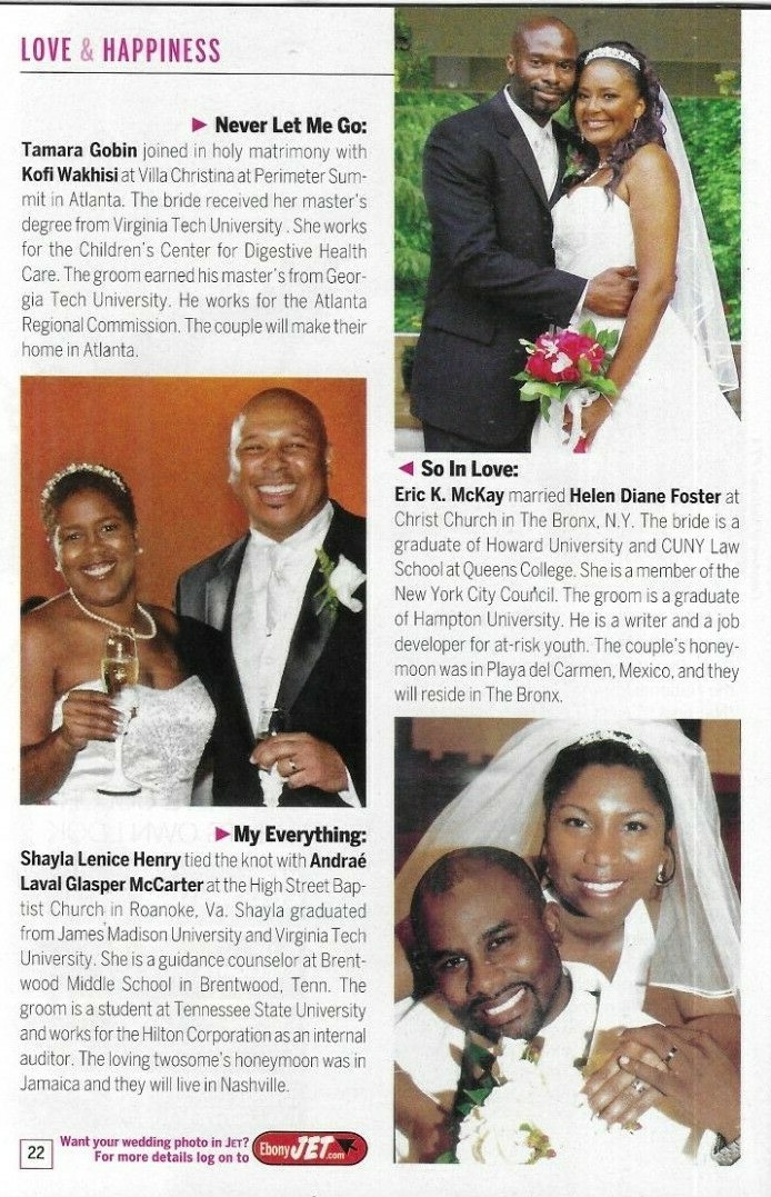 Jet Magazine Wedding Submission