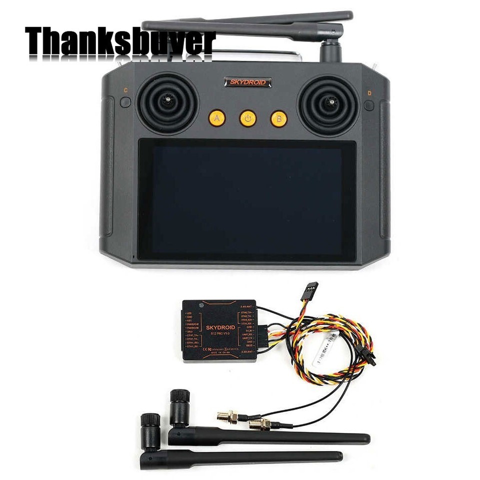 SKYDROID H12 PRO 12-CH FPV Remote Controller w/ R12 PRO V1.0 Receiver ...
