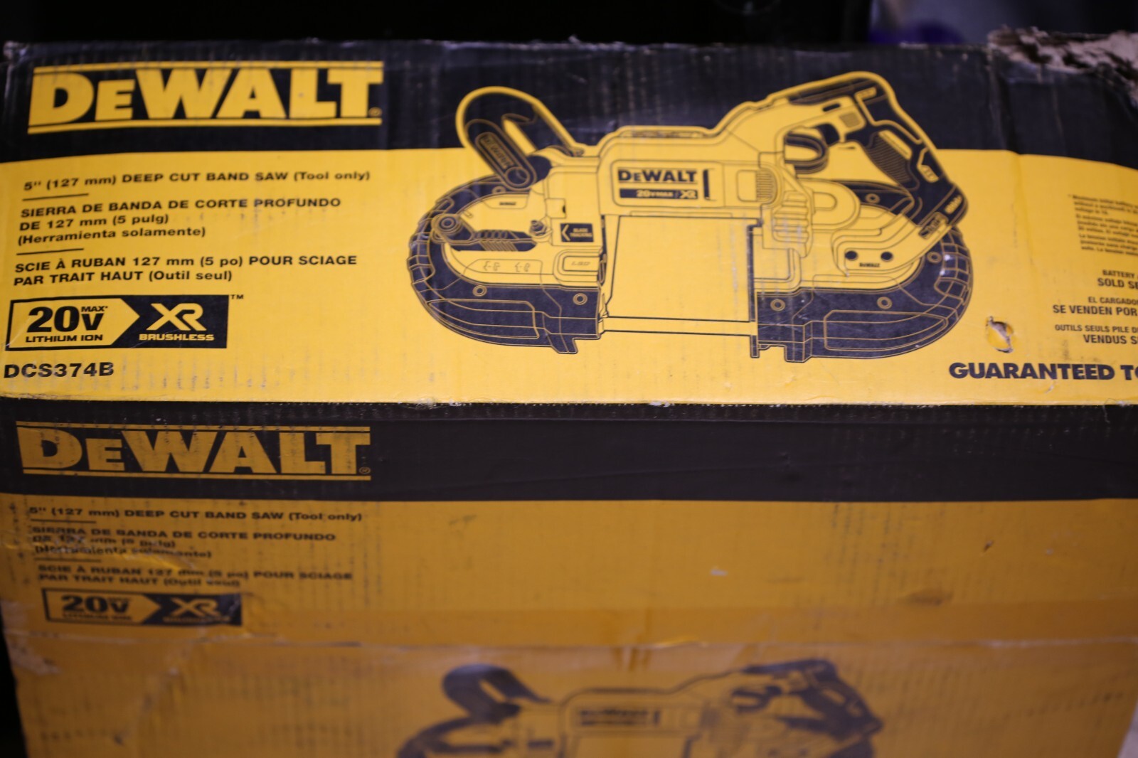 DEWALT DCS374B 20V MAX Portable Band Saw - Black/Yellow for sale online ...