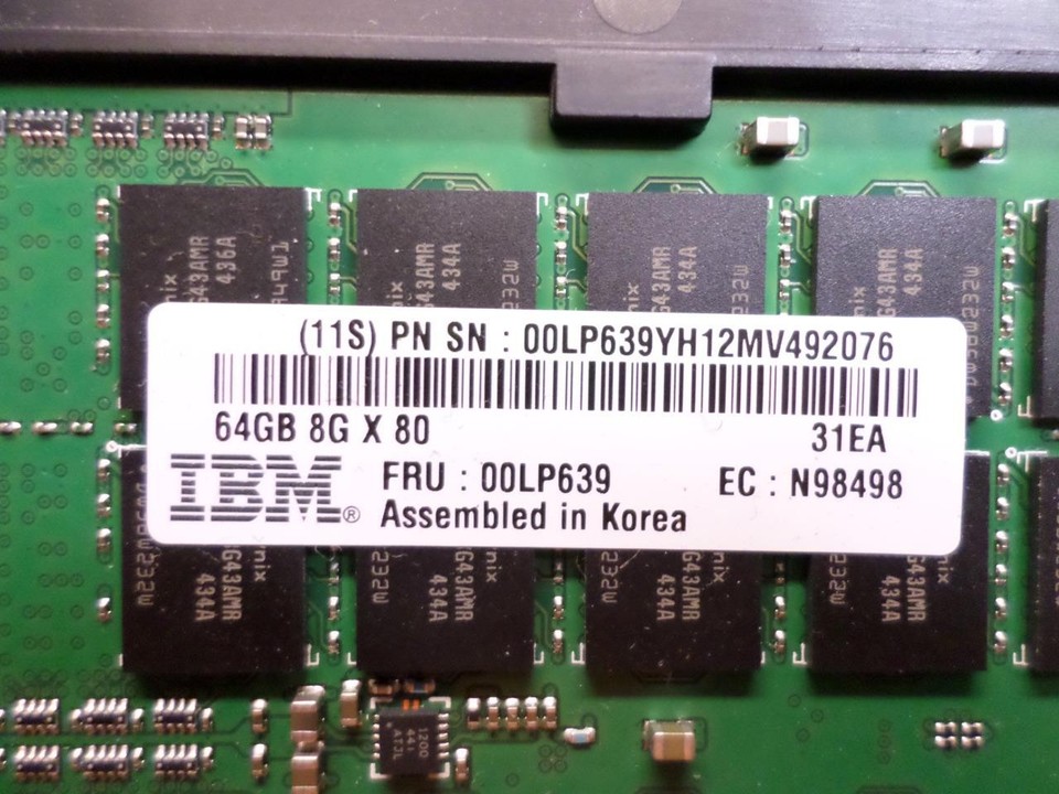 IBM 00LP639 DDR3 64GB 8Gx80 PC3-12800 CDIMM FOR IBM PSERIES POWER8 | eBay