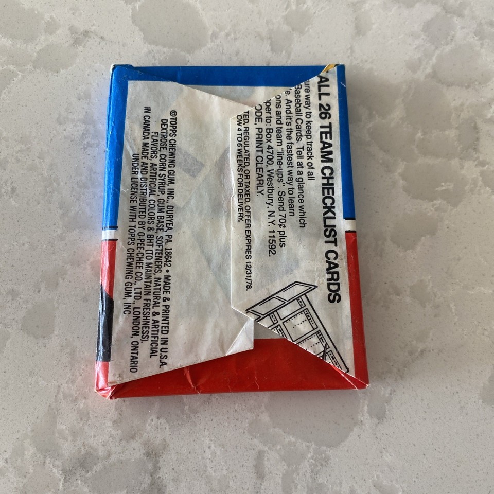 1977 Topps Baseball Sealed Wax Pack from Box Dawson Murphy Rookies ...