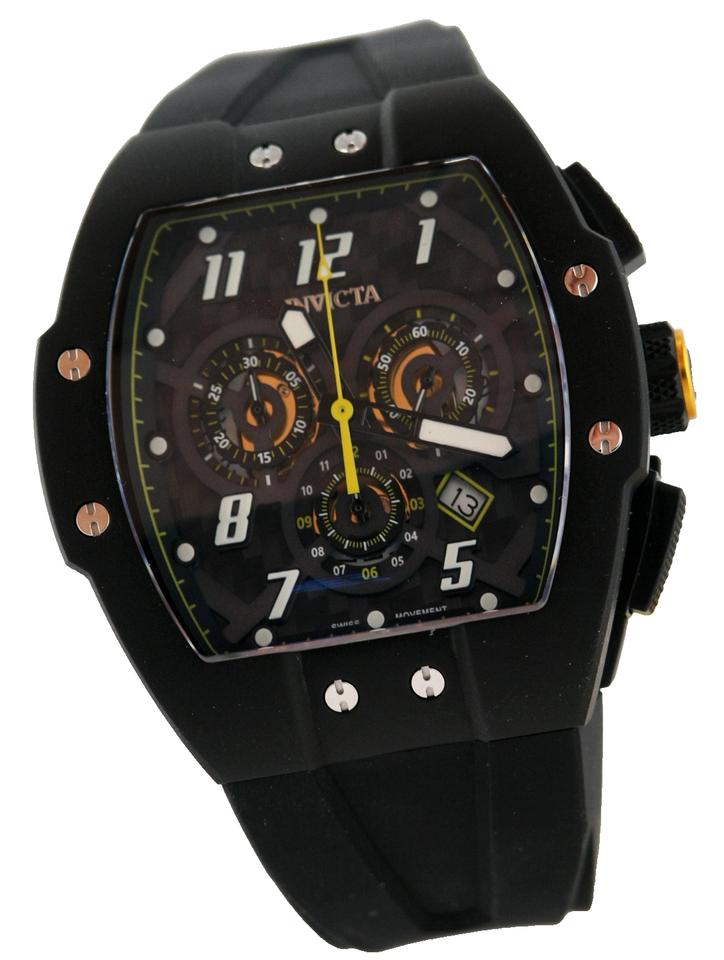 NEW INVICTA RACING 46643 SWISS RONDA BLACK CHRONOGRAPH TITANIUM ...