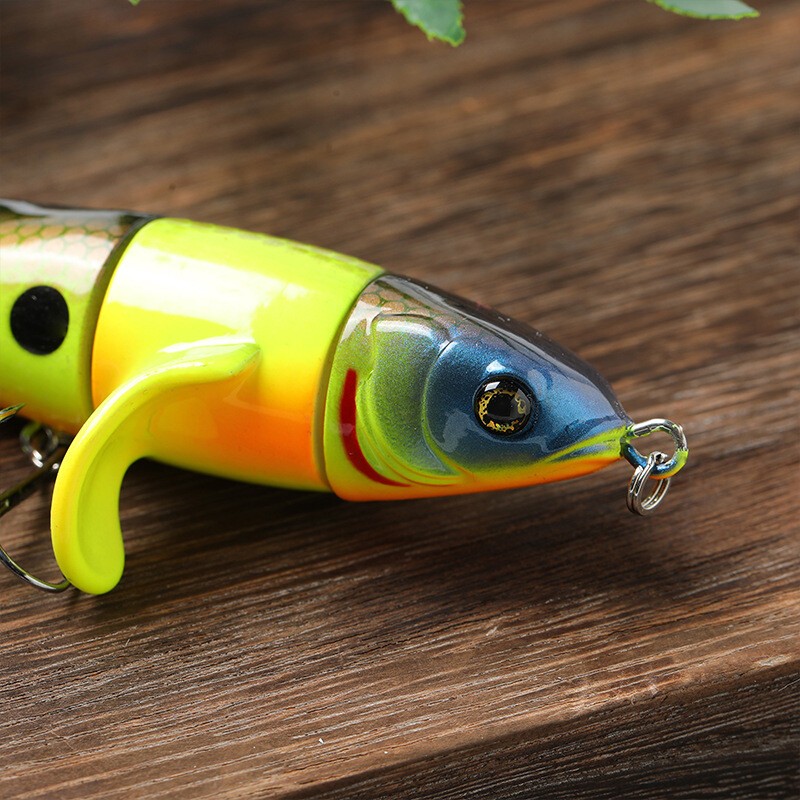 2PCS Topwater Whopper Plopper Floating Rotating Tail Fishing Lures 11cm ...