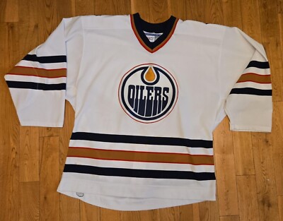 CCM Edmonton Oilers MiC White Team Issued Pro Stock Authentic Hockey ...