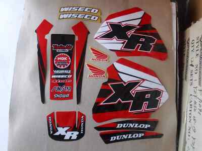 TEAM HONDA RACING GRAPHICS XR70 XR70R XR80 XR80R XR100 XR100R 1985-2000 ...