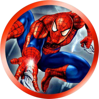 Personalised Spiderman edible icing Round or Square Cake Topper Pre-Cut ...