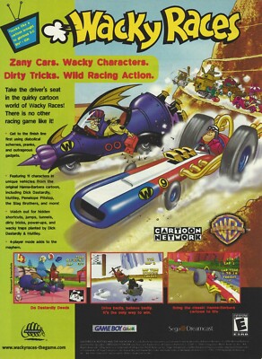 Wacky Races Print Ad/Poster Art Sega Dreamcast | eBay