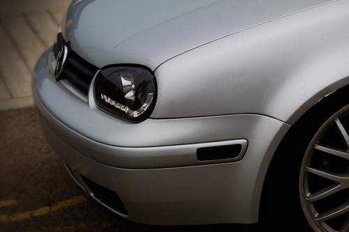 for 99-06 VW Golf Mk4 GTI R32 Black LED Strip Projector Headlights Left ...