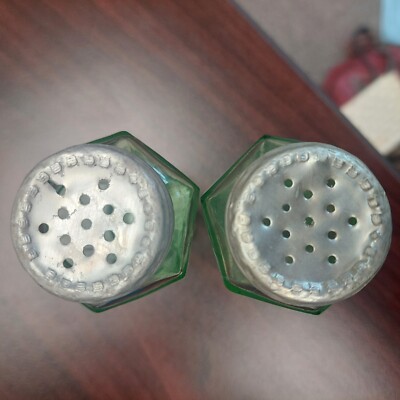 Salt & Pepper Shakers - Depression Glass Salt