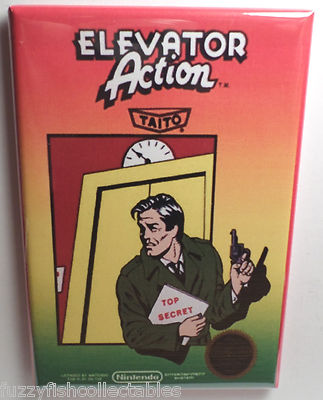 Elevator Action Nintendo NES Vintage Game Box 2"x3" Fridge Locker ...