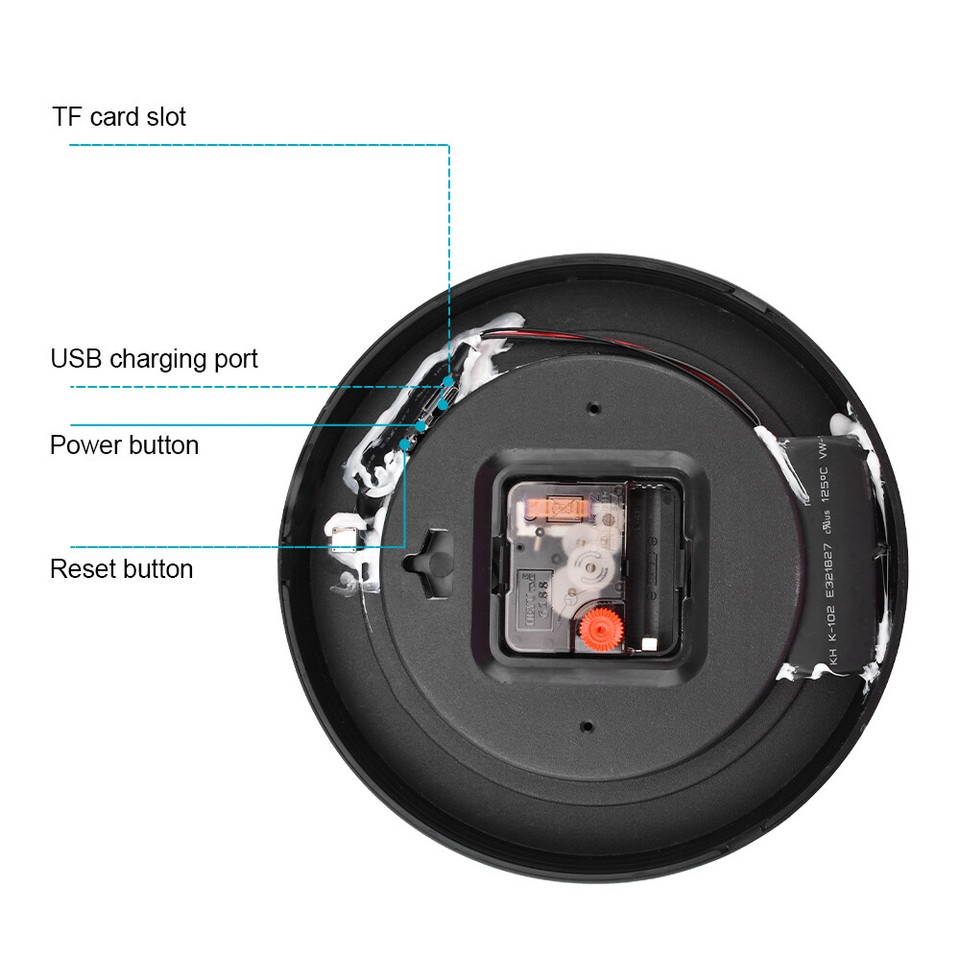 WIFI IP Wall Clock HD1080 Camera Motion Nanny Cam Detection Recorder ...