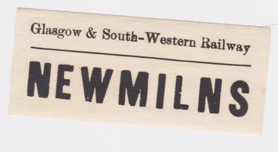 G&SWR Railway Luggage Label NEWMILNS | eBay