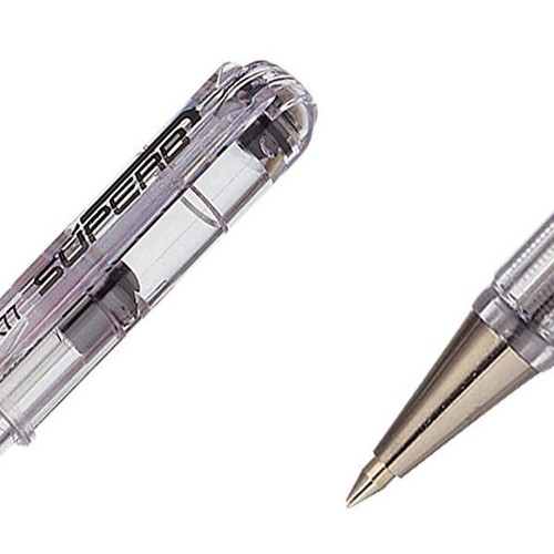 Pentel Superb Ballpoint Pen Fine Black (Pack of 12) BK77-A | eBay UK