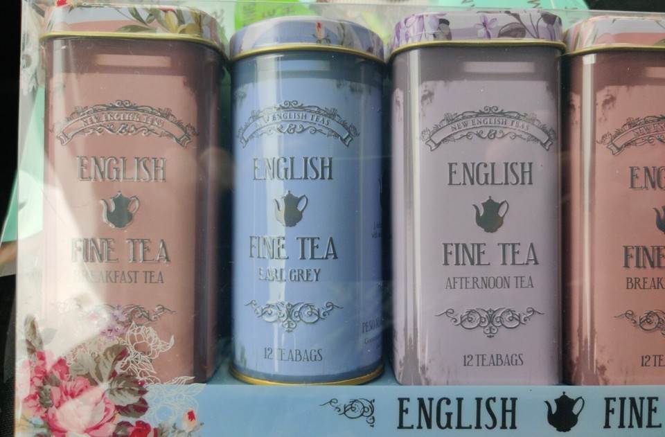 ⭐NEW⭐ English Fine Teas Gift Set, 6 Canisters, 72 Teabags, Sealed,Exp ...